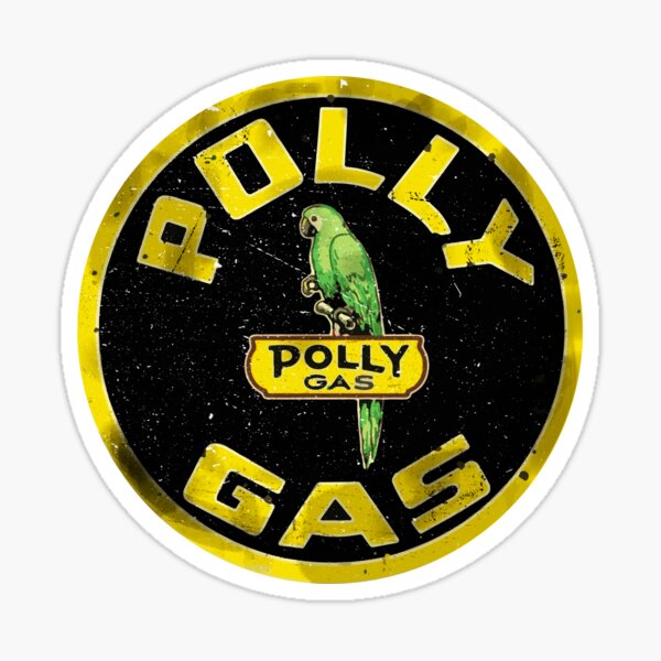 "Polly Gasoline vintage sign" Sticker for Sale by Ploxd | Redbubble