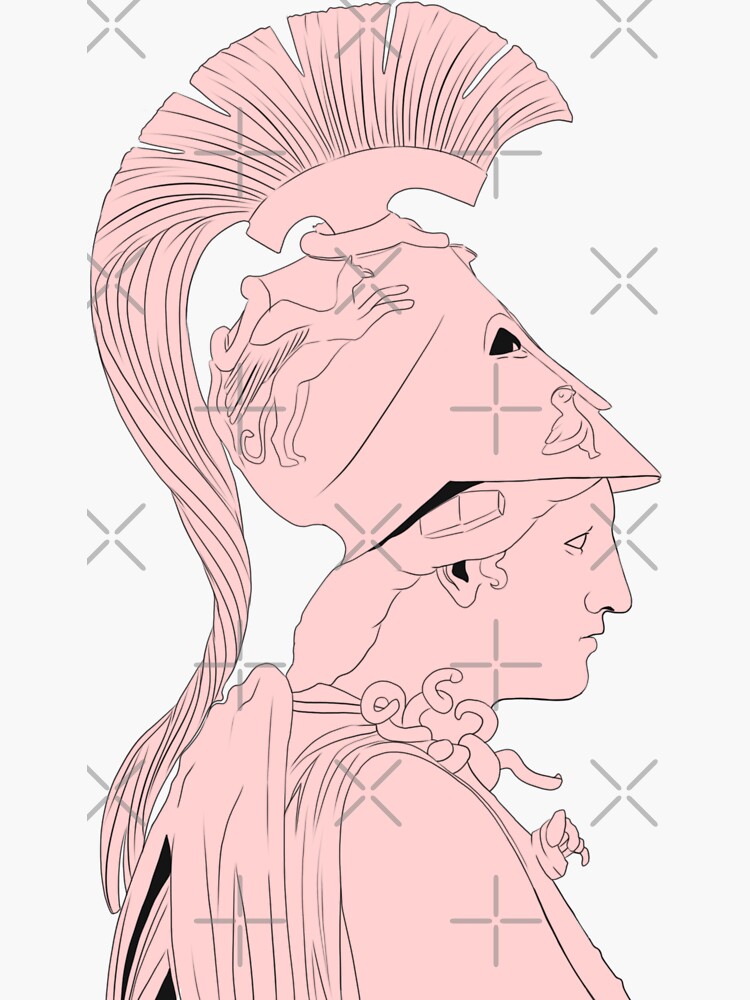 "Pink Athena " Sticker for Sale by primapixie | Redbubble