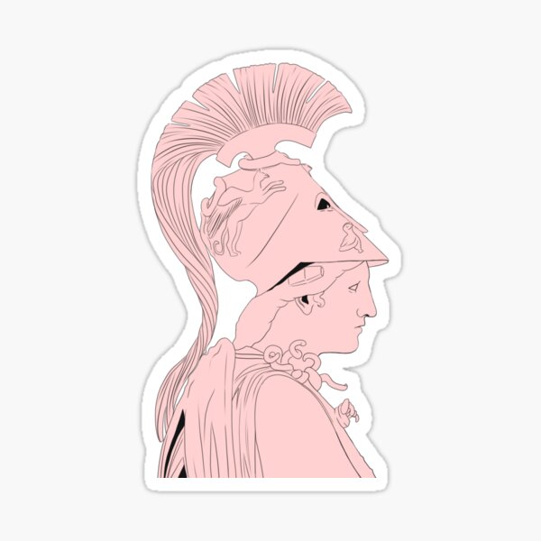 "Pink Athena " Sticker for Sale by primapixie | Redbubble