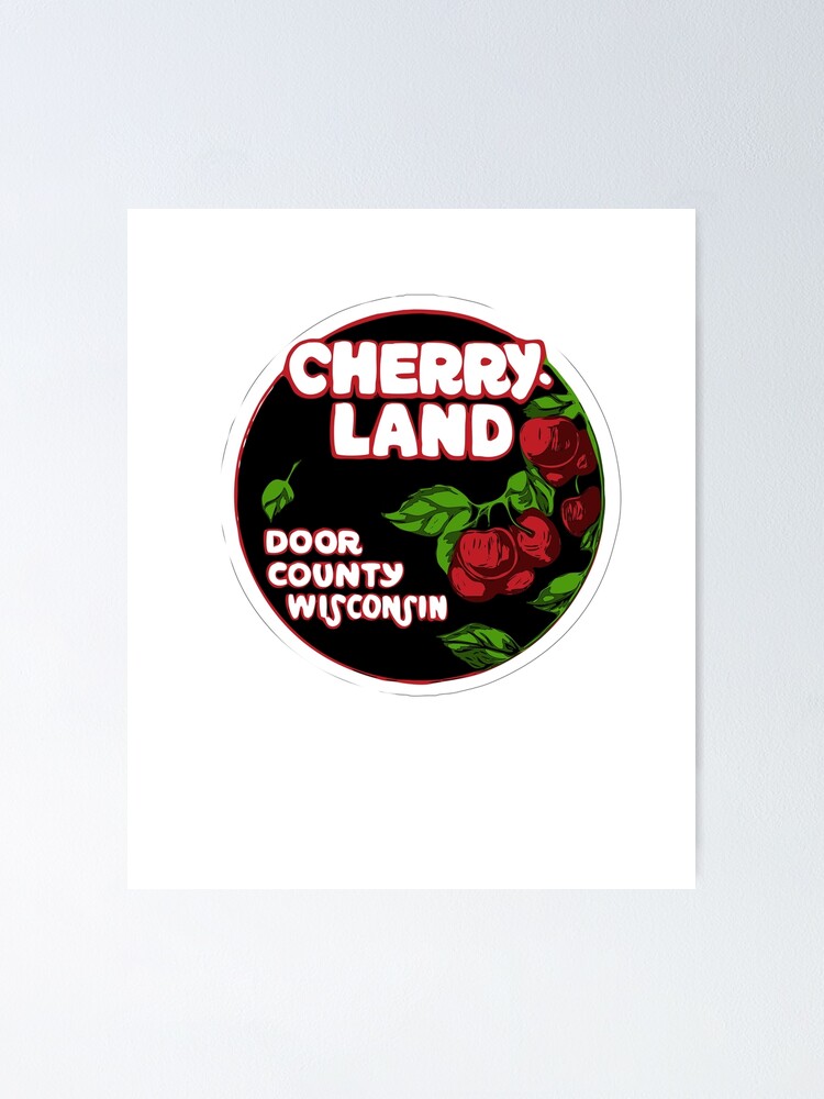 "Vintage Cherryland Door County Wisconsin Seal" Poster for Sale by ...