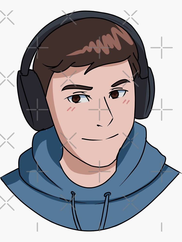 "Anime GeorgeNotFound" Sticker by ArtsyLain | Redbubble