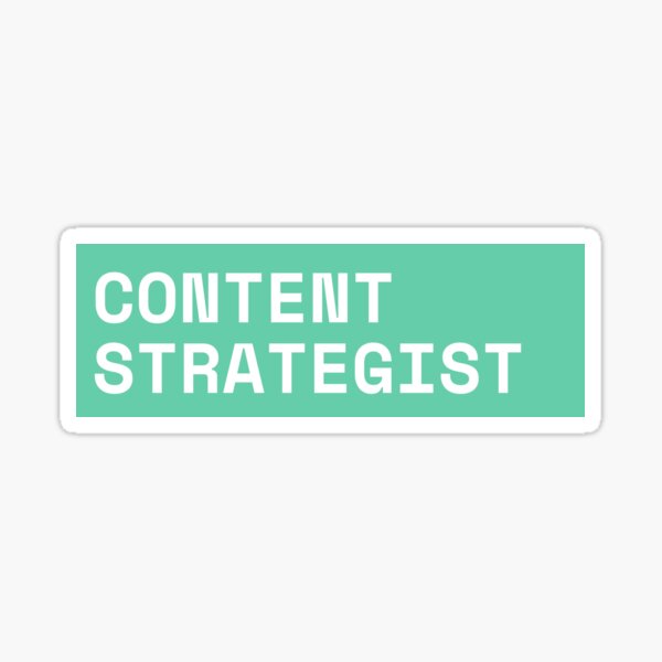 "CONTENT STRATEGIST: designer sticker pack" Sticker for Sale by Lei-NIE ...