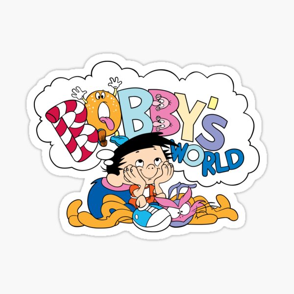 Pegatina «Bobbys World Dibujos animados» de qaplats | Redbubble