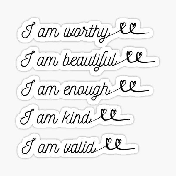 "Self Love Affirmations Mirror Sticker Pack" Sticker for Sale by ...