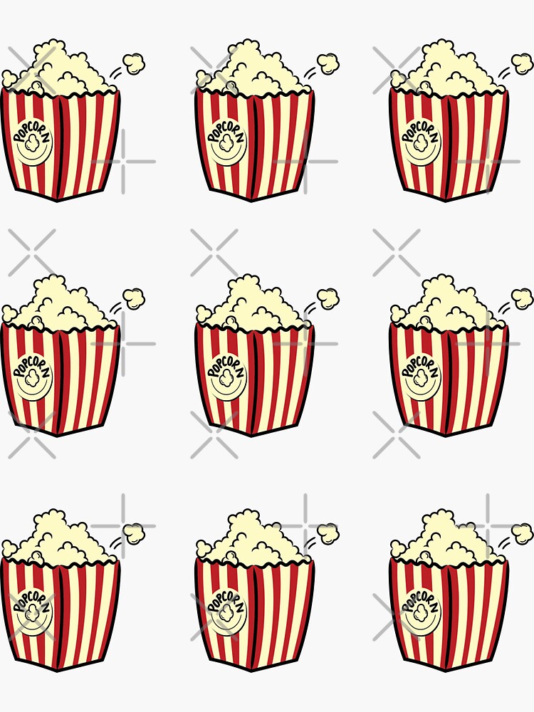 "Popcorn sticker pack" Sticker for Sale by TheArtDesk | Redbubble