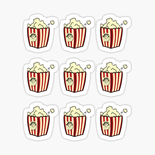 "Popcorn sticker pack" Sticker for Sale by TheArtDesk | Redbubble
