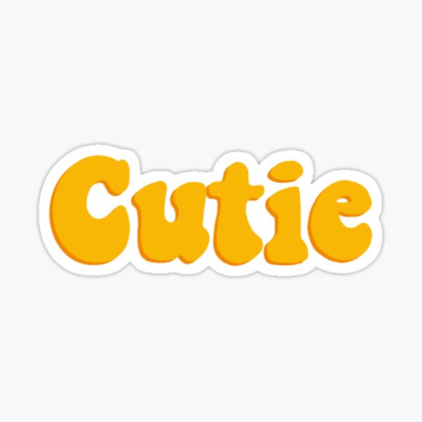 "Cutie :)" Sticker for Sale by Runny-Honey | Redbubble