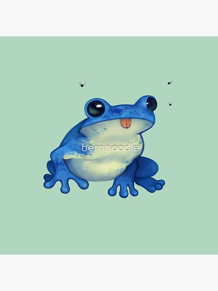 "Blue Froggy Friend" Poster for Sale by berrinoodle | Redbubble
