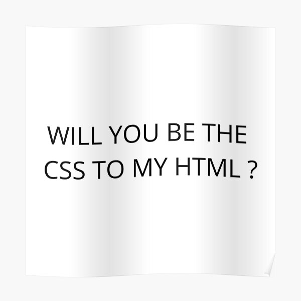 "Css+Html" Poster for Sale by LucasDelRio | Redbubble