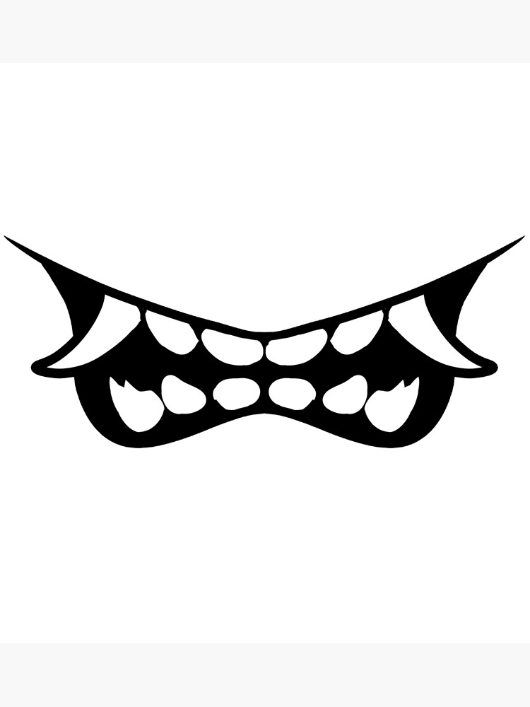 "Oni teeth samurai mask" Art Print for Sale by RedSnakes | Redbubble