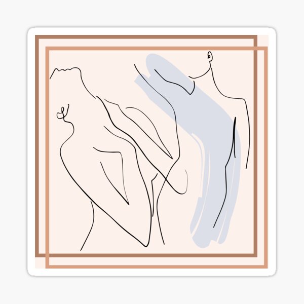 "Figure line design " Sticker by reni80s | Redbubble