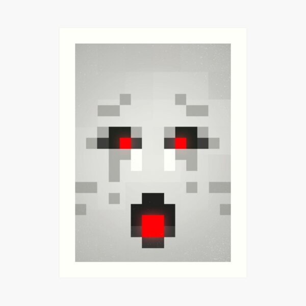"Minecraft Ghast face" Art Print for Sale by MinecraftWorld2 | Redbubble