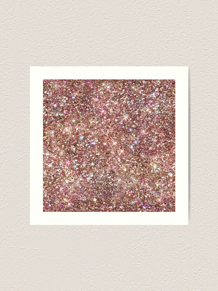 "Shimmering Rose Gold Glitter Digital Art NOT REAL GLITTER" Art Print ...