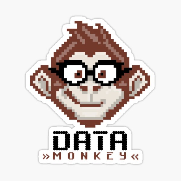 "Data Monkey" Sticker for Sale by Bjorn2Bubble | Redbubble