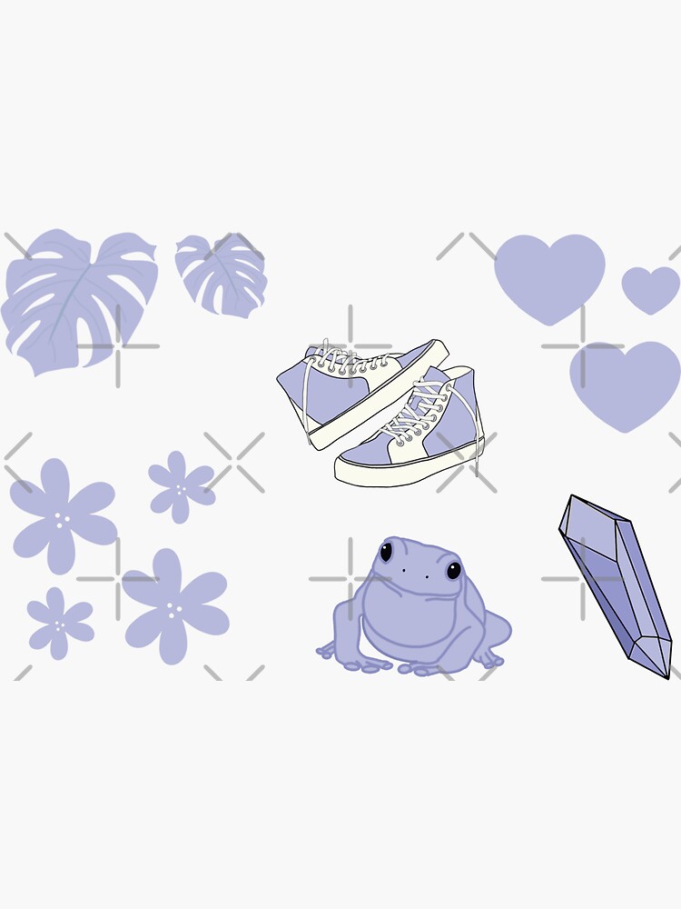 "Cute Aesthetic Sticker Pack - Pastel Lilac Purple" Sticker for Sale by ...