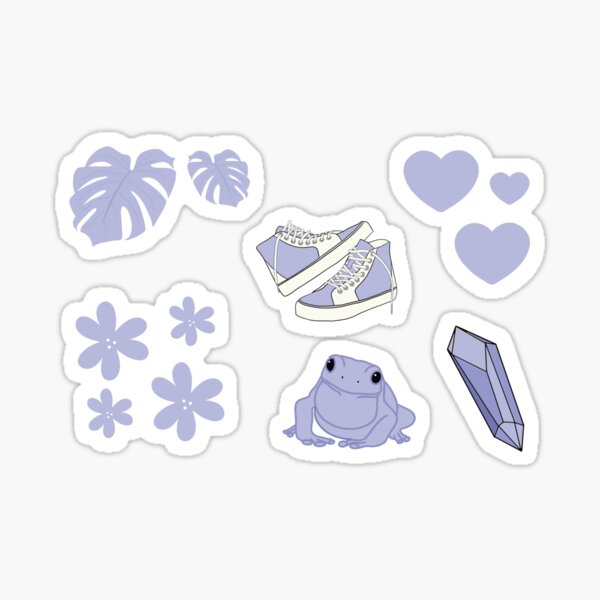 "Cute Aesthetic Sticker Pack - Pastel Lilac Purple" Sticker for Sale by ...
