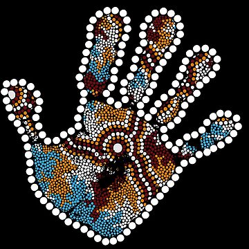 "Authentic Aboriginal Art - Hand (Wetland Dreaming)" Sticker for Sale ...