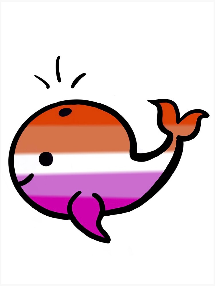 "lesbian pride whale " Sticker for Sale by randomstickers4 | Redbubble