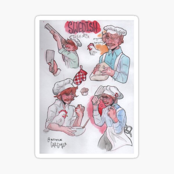 "Swedish Chef" Sticker by ArtisticGargoyl | Redbubble