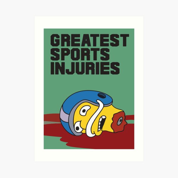 "Greatest Sports Injuries Funny The Simpsons Inspired Magazine From 90 ...