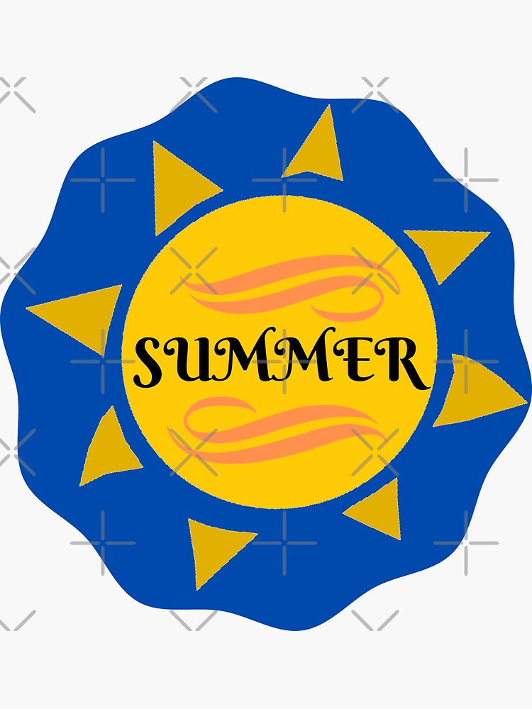 "Bright Summer Sun" Sticker for Sale by Seakwin | Redbubble