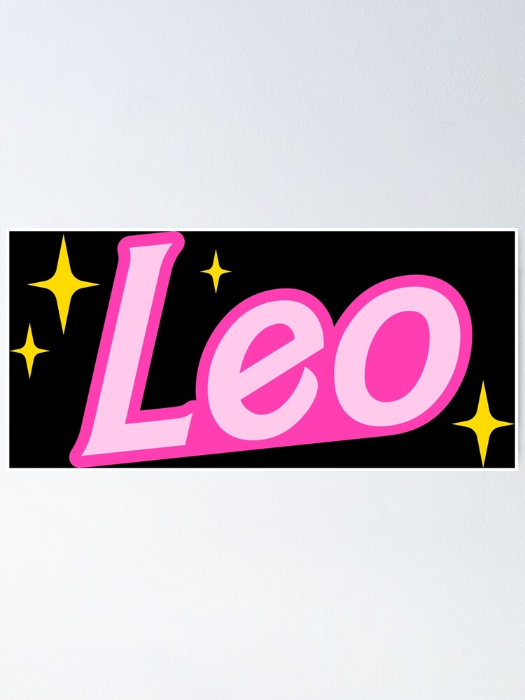 Póster «Leo Zodiac Sign Y2K Glitter Negro» de v-average | Redbubble