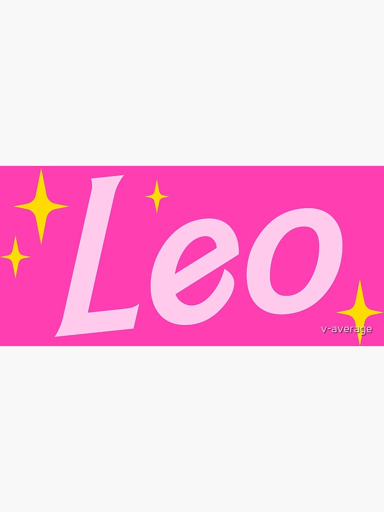 "Leo Zodiac Sign Y2K Glitter Pink" Poster by v-average | Redbubble