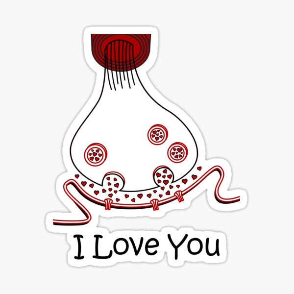 "Geeky Valentine's Day - I Love You Heart Neurotransmitter Synapse ...