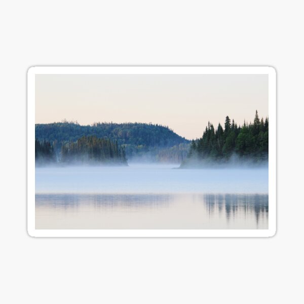 "Mist on the Lake" Sticker for Sale by hummingbirds | Redbubble