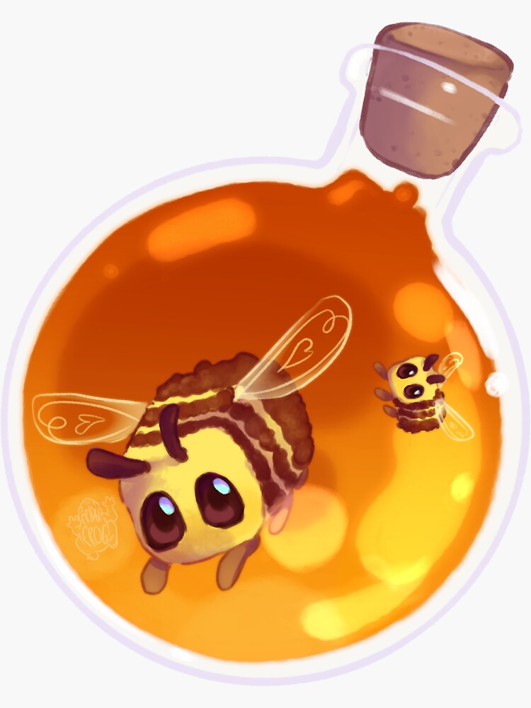 "Minecraft Bee Bottle" Sticker for Sale by fridgefrog | Redbubble