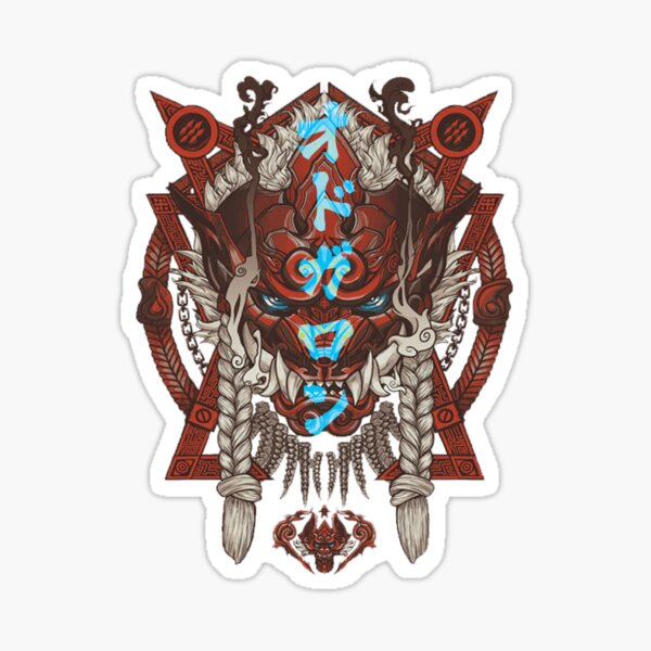 "odogaron mask" Sticker for Sale by monsterart- | Redbubble