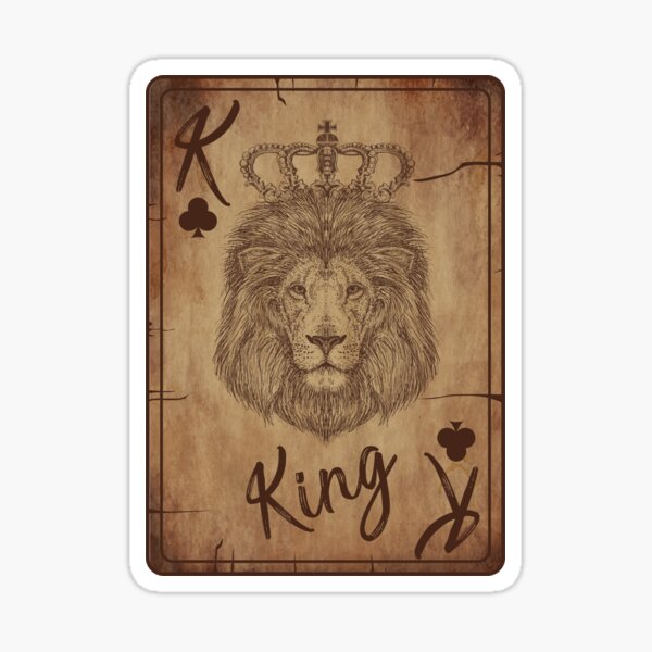 "Playing card lion king" Sticker by MasterKruG | Redbubble