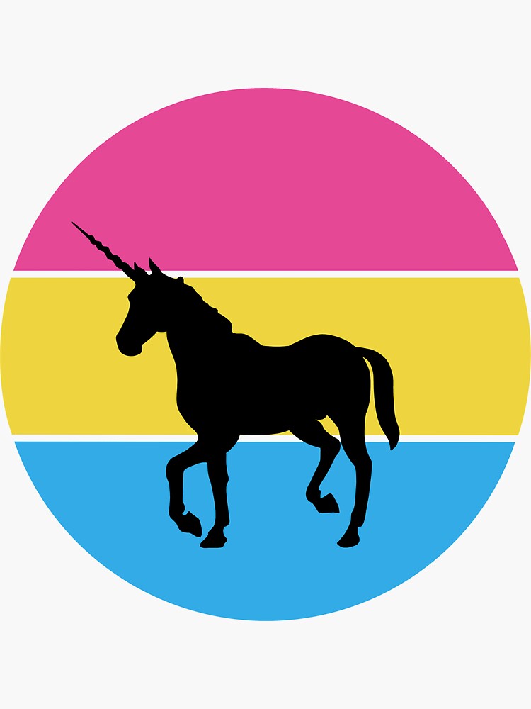 Pansexual Pride Flag Unicorn Sticker For Sale By Regenbogenn Redbubble