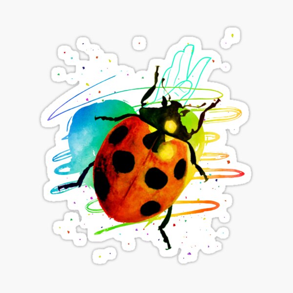 "Watercolor - Hey ladybird" Sticker by ProlongedKiss | Redbubble