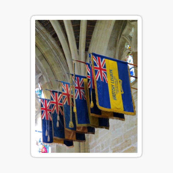 "Colourful Flags, Exeter Cathedral, Devon" Sticker by MidnightMelody ...