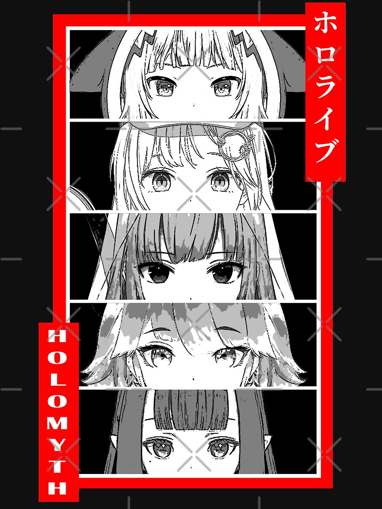 "Hololive EN Holomyth Black & White Panel " T-shirt for Sale by UDTee ...