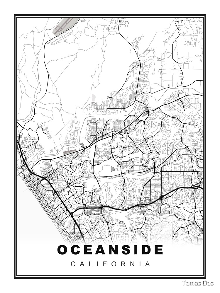 "Oceanside Map" Sticker for Sale by sibudas | Redbubble