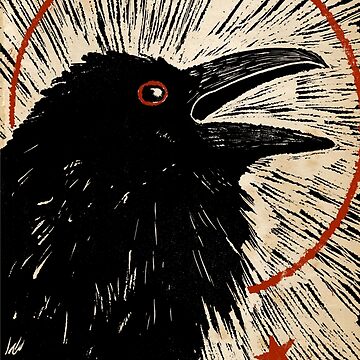 "Woodcut Crow III" Poster for Sale by Mary Traverse | Redbubble