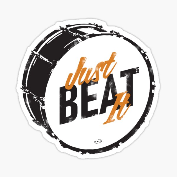 "Just Beat It" Sticker for Sale by BenClark | Redbubble