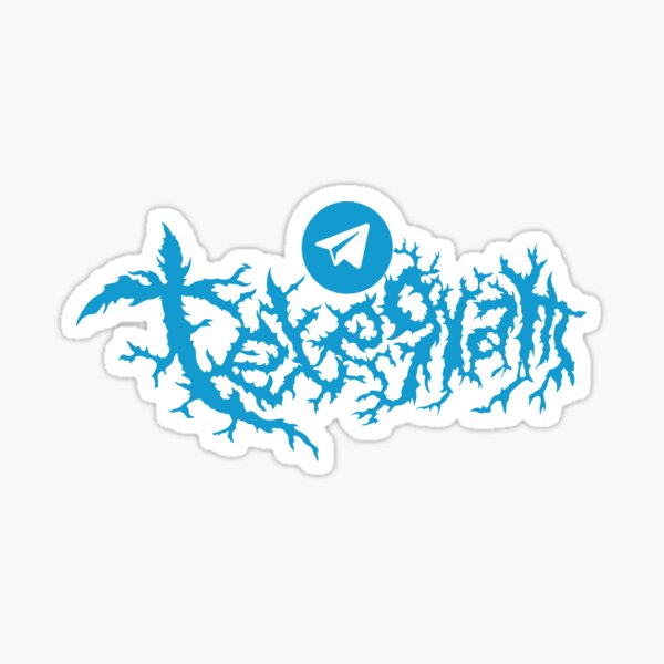 "Telegram dark logo" Sticker by MAHADIKAS | Redbubble