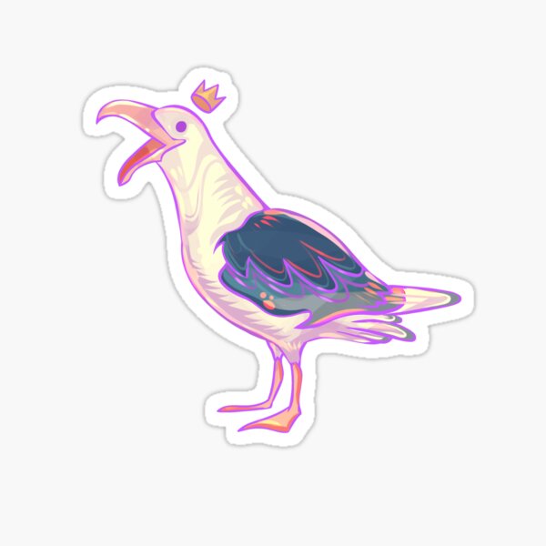 "Screaming Seagull" Sticker by GalaxyChicken | Redbubble
