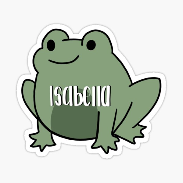 "Isabella sage green frog" Sticker for Sale by ArtbyAnkitha | Redbubble