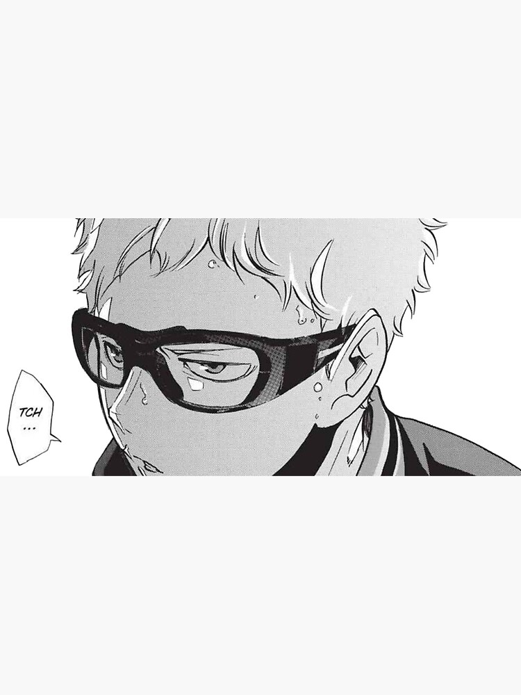 "Tsukishima Kei Manga Panel" Sticker by kodzu-sen | Redbubble