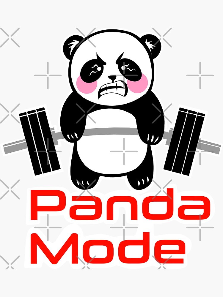 "Panda Mode" Sticker for Sale by TimAddisonArt | Redbubble