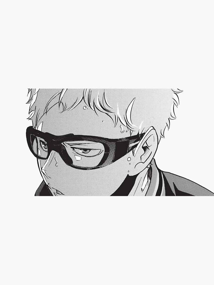 "Tsukishima Kei" Sticker for Sale by kodzu-sen | Redbubble