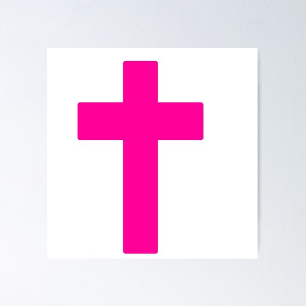 "Hot Pink Cross" Poster for Sale by consart | Redbubble