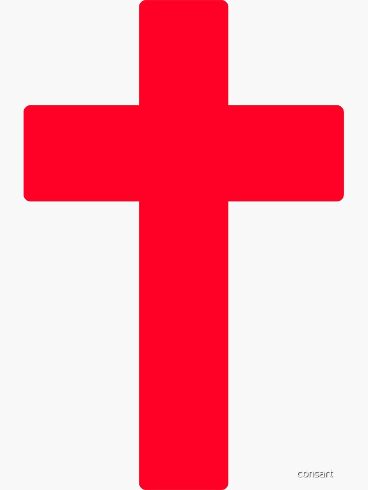 "Red Cross" Sticker for Sale by consart | Redbubble