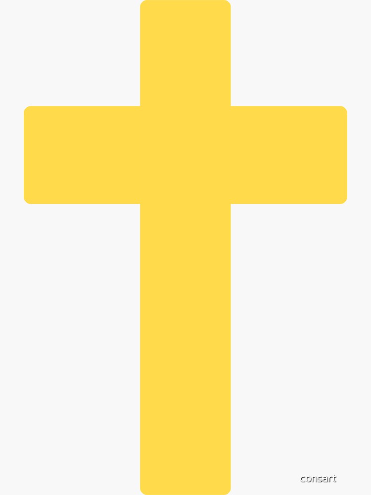 "Yellow Cross" Sticker for Sale by consart | Redbubble