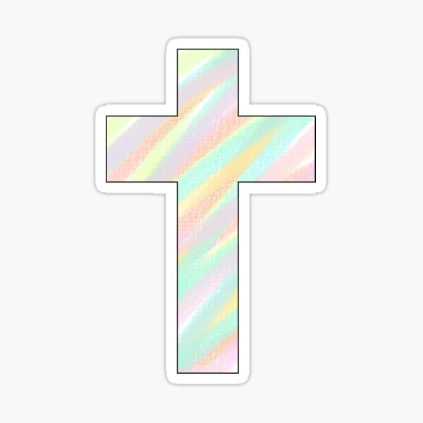 "Striped Cross" Sticker for Sale by consart | Redbubble