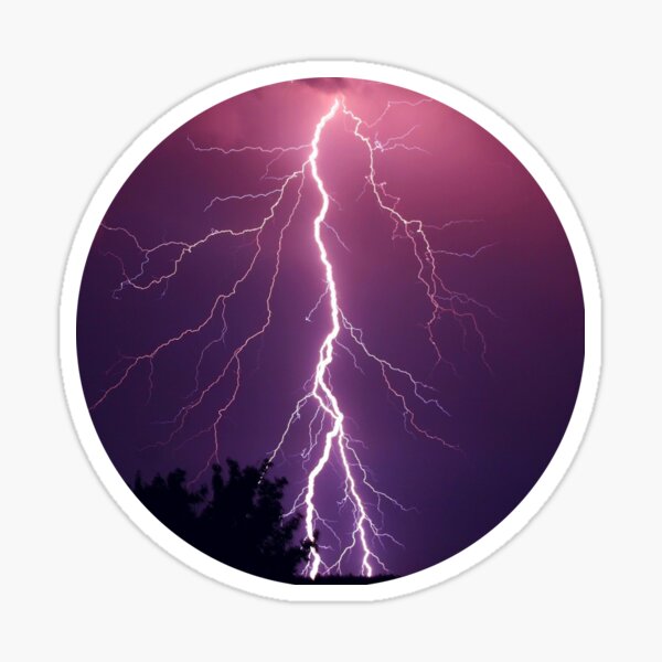 "Pink Thunderstorm" Sticker by ReyzorDesignZ | Redbubble